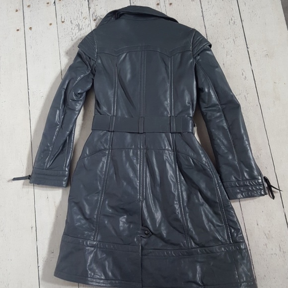 Sisley | Jackets & Coats | Sisley Limited Edition Leather Trench Coat ...